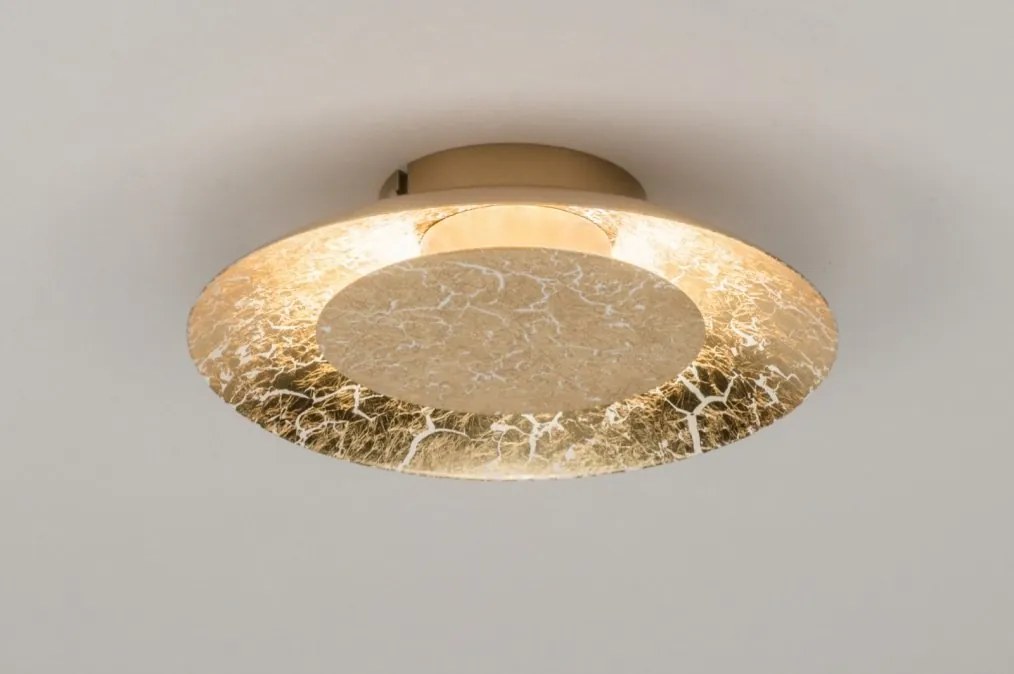 Stropní designové LED svítidlo do ložnice Castonne Gold
