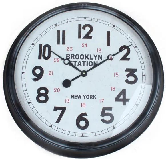 Casa de Engel - hodiny nástěnné kovové Brooklyn Station, 62 cm