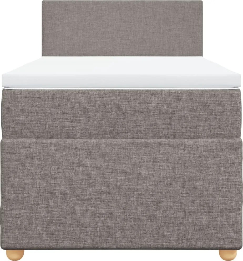 Box spring postel s matrací taupe 90x190 cm textil 3288832