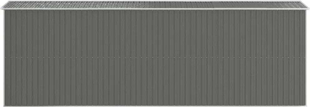 Zahradní kůlna světle šedá 192 x 606 x 223 cm pozinkovaná ocel 3147443