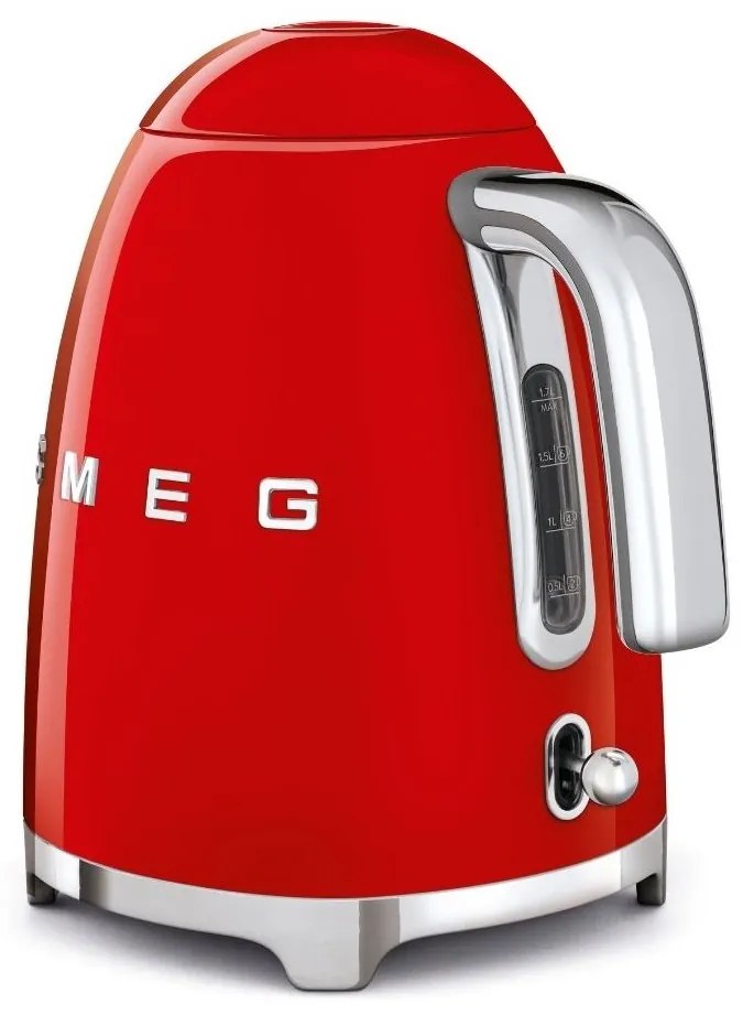 Rychlovarná konvice Smeg 50's style KLF03RDEU / 2400 W / 1,7 l / červená