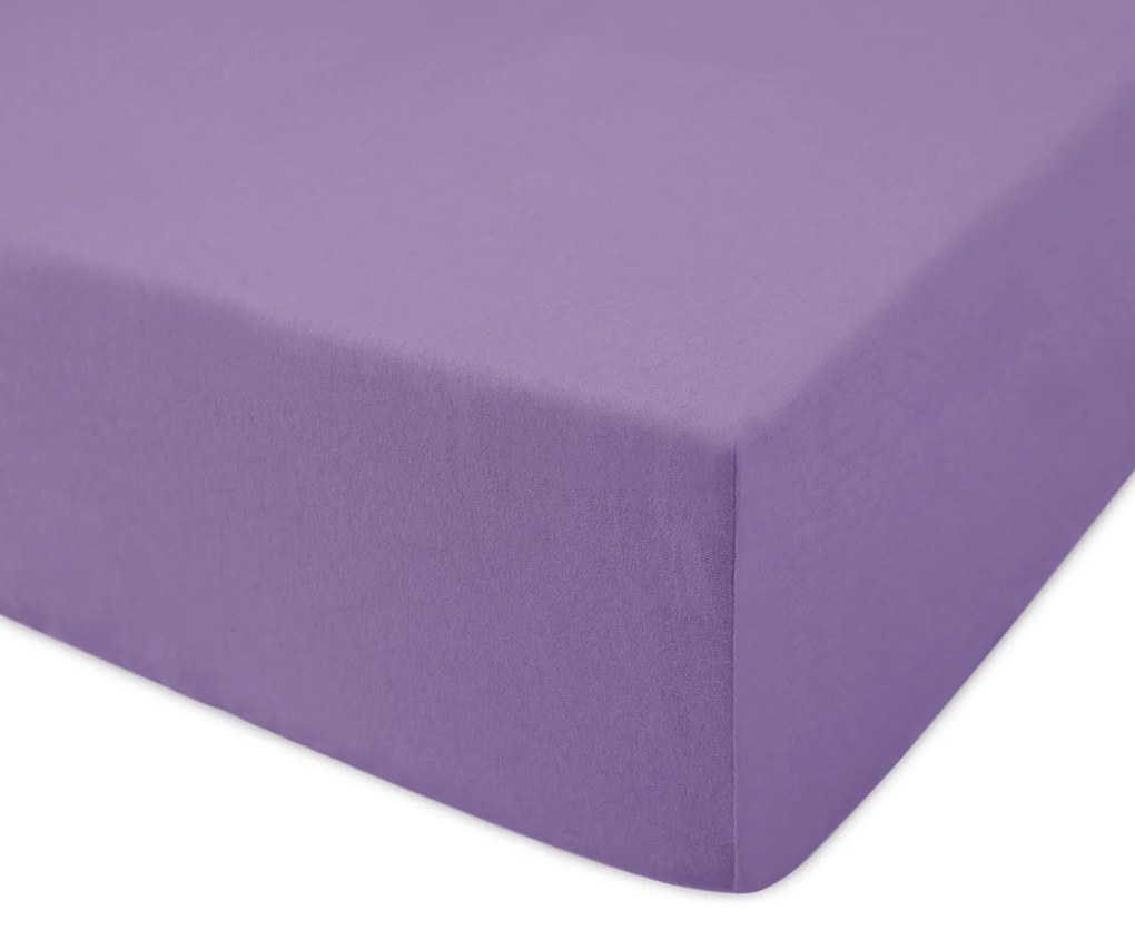 DĚTSKÉ JERSEY PROSTĚRADLO 040 80X160 CM FIALOVÉ