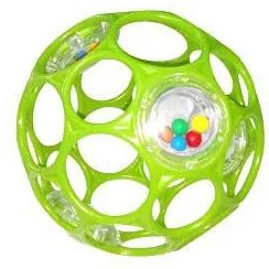 Bright Starts Míček OBALL RATTLE s chrastítkem 10 cm Zelená