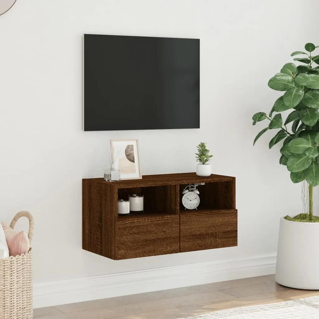 vidaXL Nástěnná TV skříňka 60x30x30 cm kompozitní dřevo [836866] Barva: kouřový dub