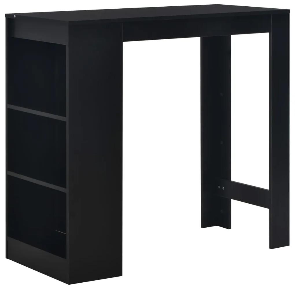 Barový stůl s regálem černý 110 x 50 x 103 cm - Default Title
