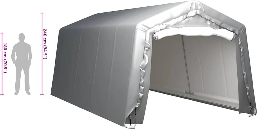 Úložný stan 300 x 600 cm ocelově šedý 3079588