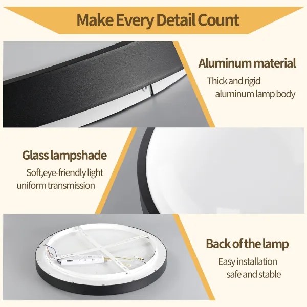 Brilagi - LED Stmívat. svítidlo GLASS POOL DOUBLE LED/80W/230V 60 cm černá + DO