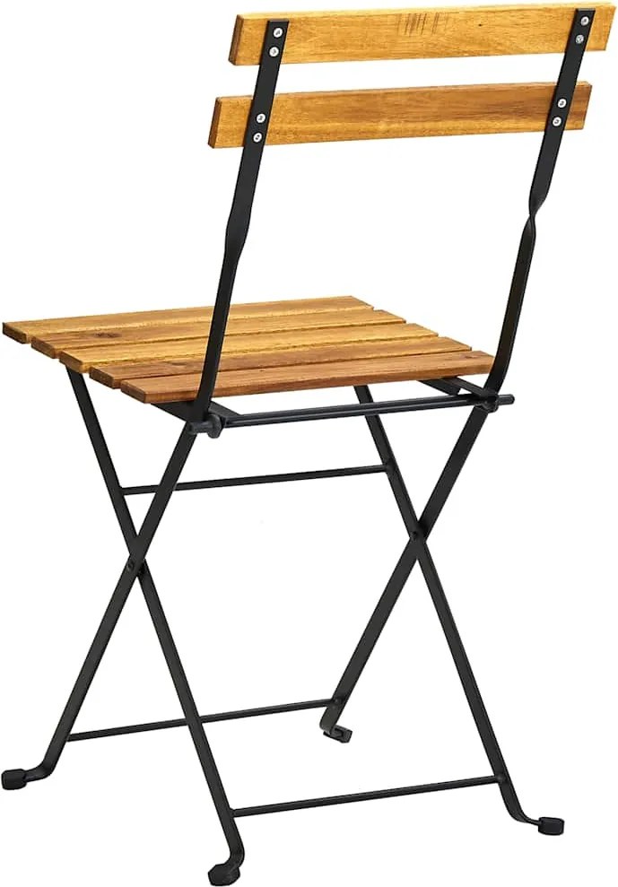3dílný skládací bistro set masivní akáciové dřevo 313157