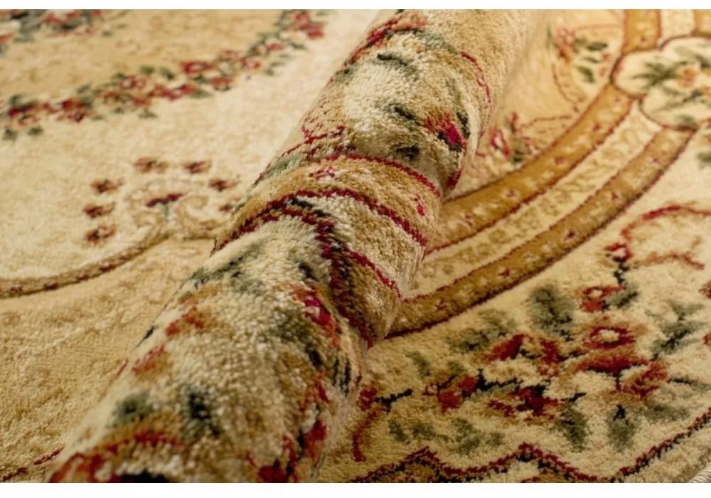 Kusový koberec klasický vzor béžový ovál 200x300cm