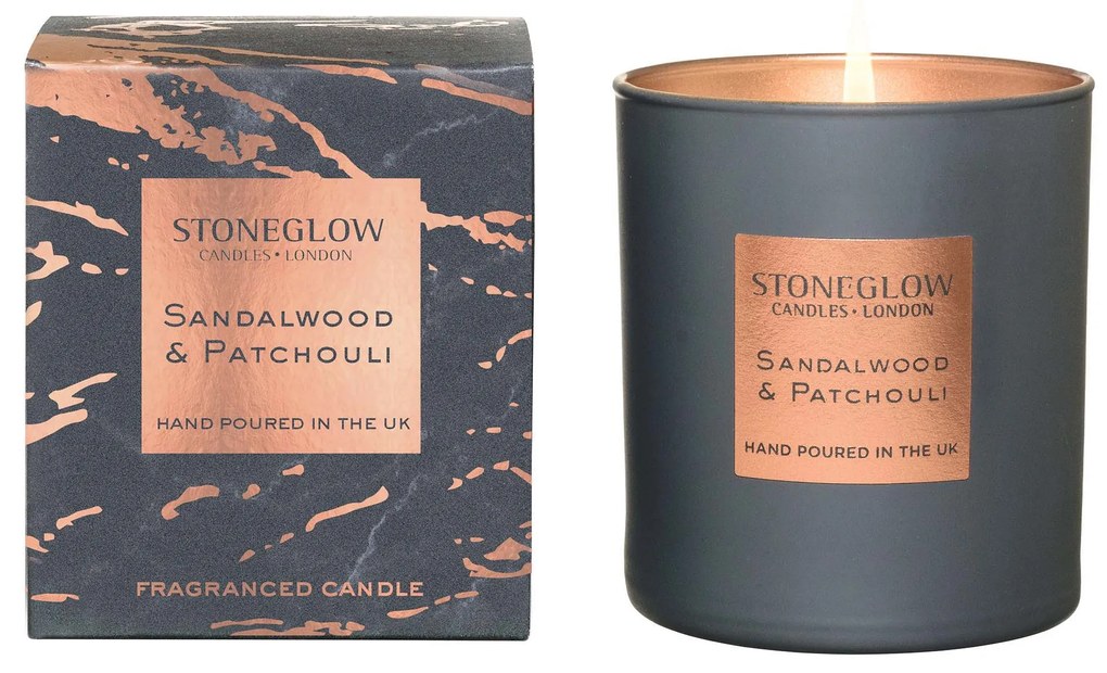 Stoneglow Vonná svíčka - Santalové dřevo & Pačuli