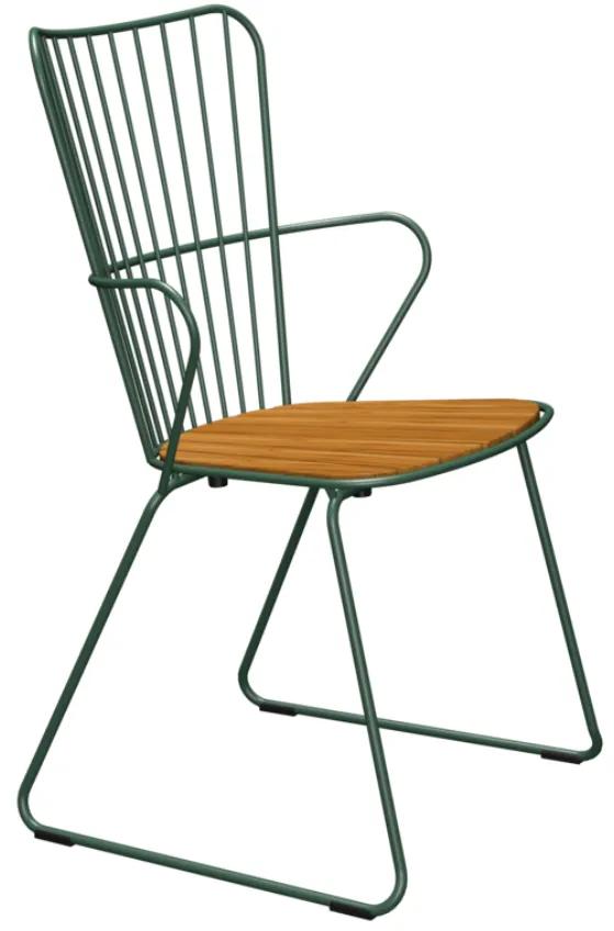 OnaDnes -20% Zelená kovová zahradní židle HOUE Paon