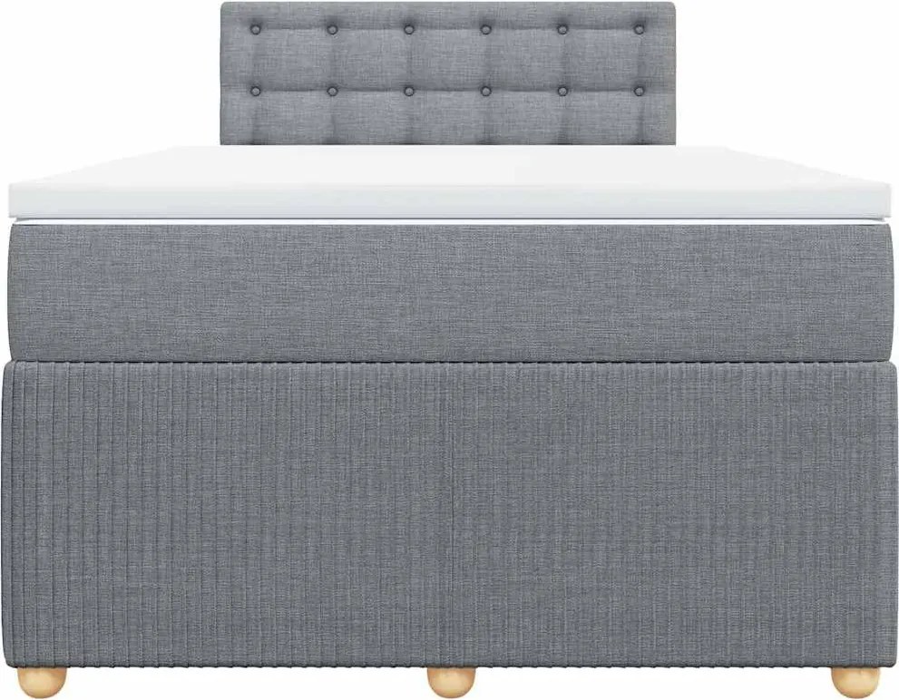 Box spring postel s matrací světle šedá 120 x 200 cm textil 3289737