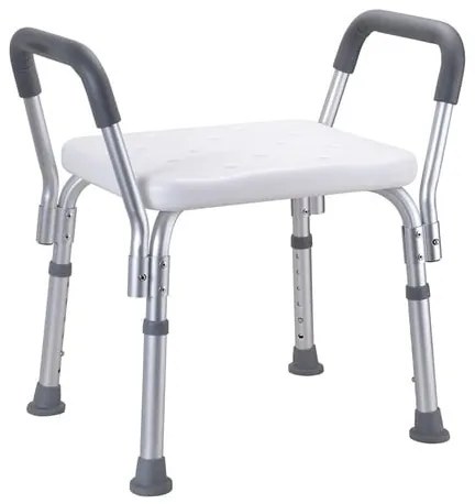 Stolička Bemeta s područkami bílá/chrom 353125103