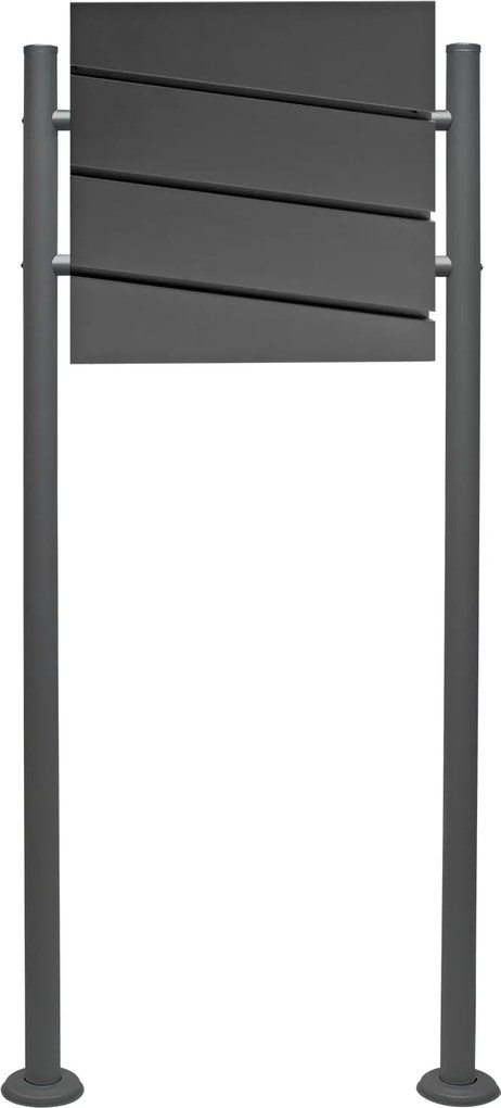 Poštovní schránka Wiltec – 370 × 105 × 370 mm, antracitová (60506)