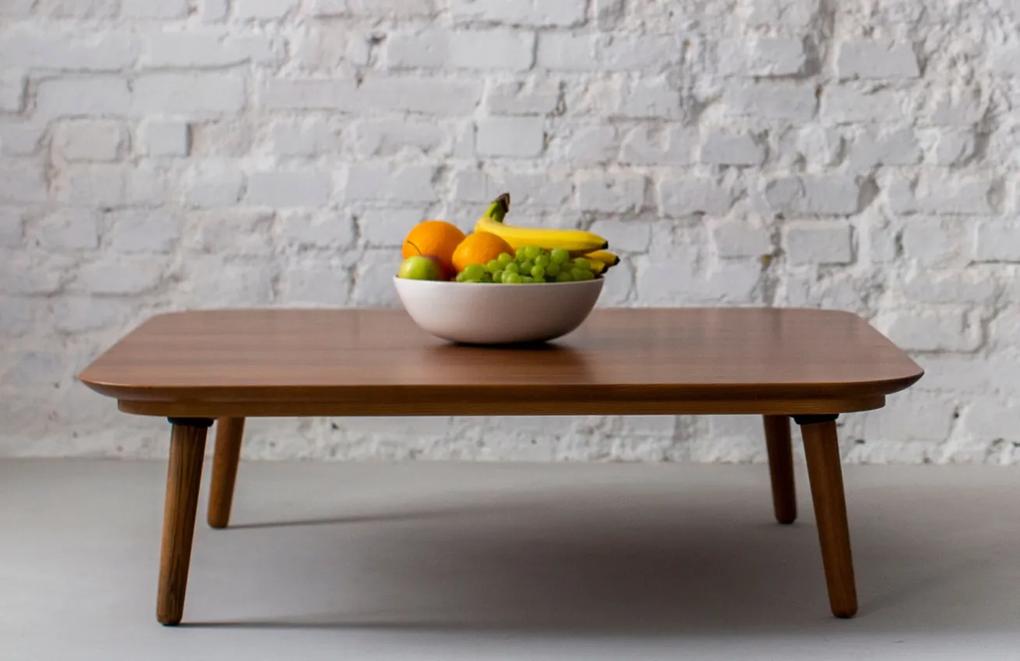 Tmavě šedý dřevěný konferenční stolek RAGABA CONTRAST TETRA 110 x 110 cm