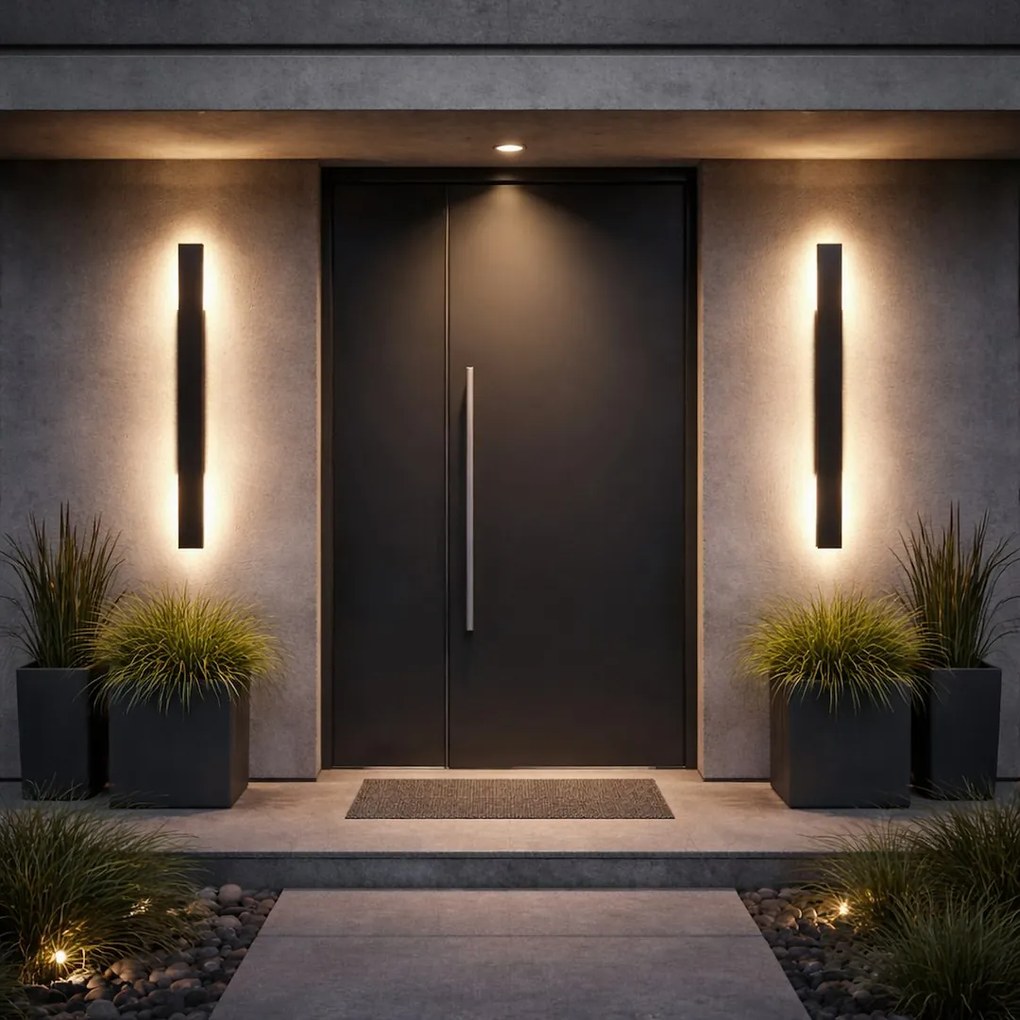 Exteriérové nástěnné LED svítidlo Wow, 1x LED 11w, 3CCT, černá, (60 cm)