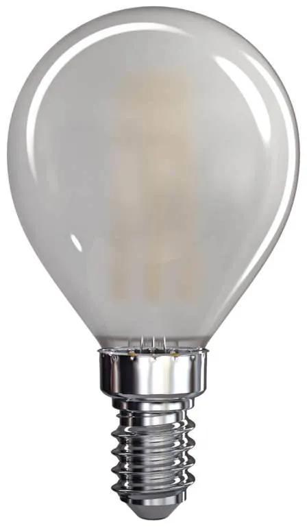LED filamentová žárovka, MINI, matná, 4W, E14, teplá bílá Emos Z74234