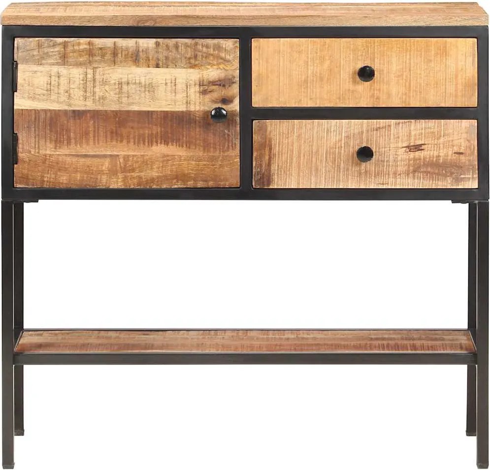 Příborník 85 x 30 x 80 cm hrubé mangovníkové dřevo 320486