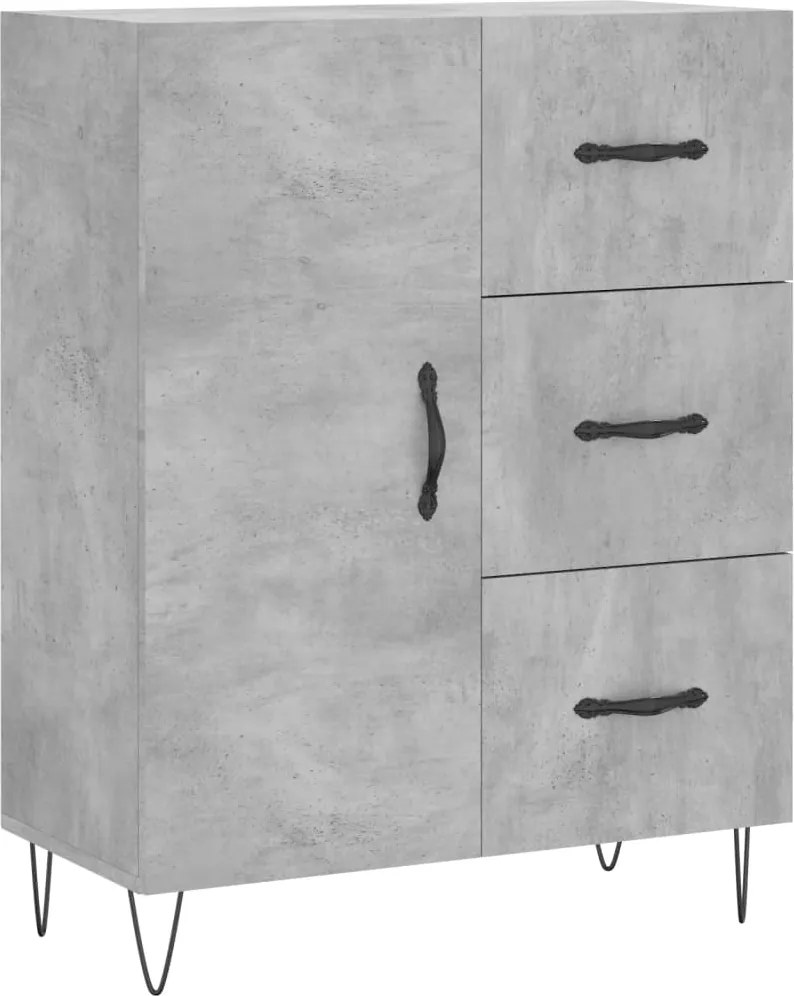 Skříň highboard betonově šedá 69,5x34x180 cm kompozitní dřevo 3199845