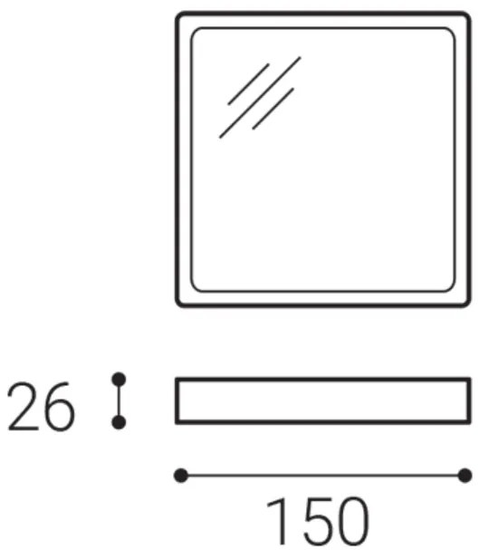 LED2 SLIM-Q ON, přísazné stropní LED svítidlo Velikost svítidla: S