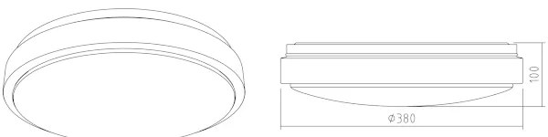 APLED - LED Stropní svítidlo LENS R TRICOLOR LED/24W/230V IP41 1680lm