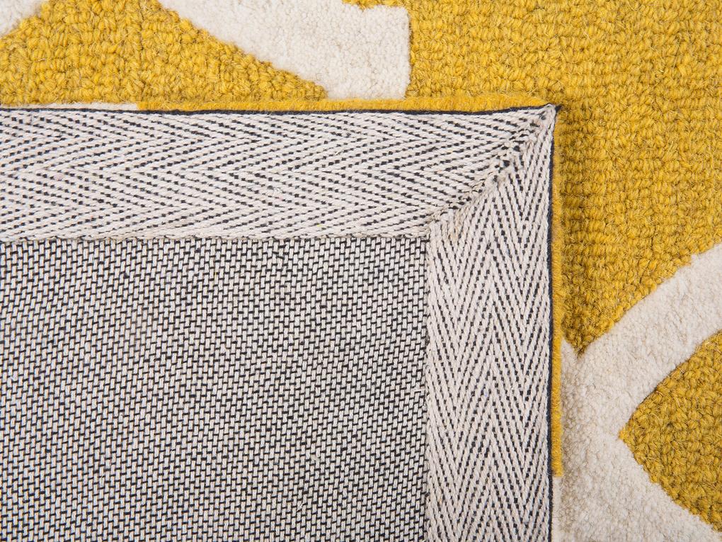 Žlutý bavlněný koberec 160x230 cm SILVAN Beliani