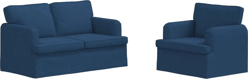 Set pohovek 2 ks Modrá textil 3407522
