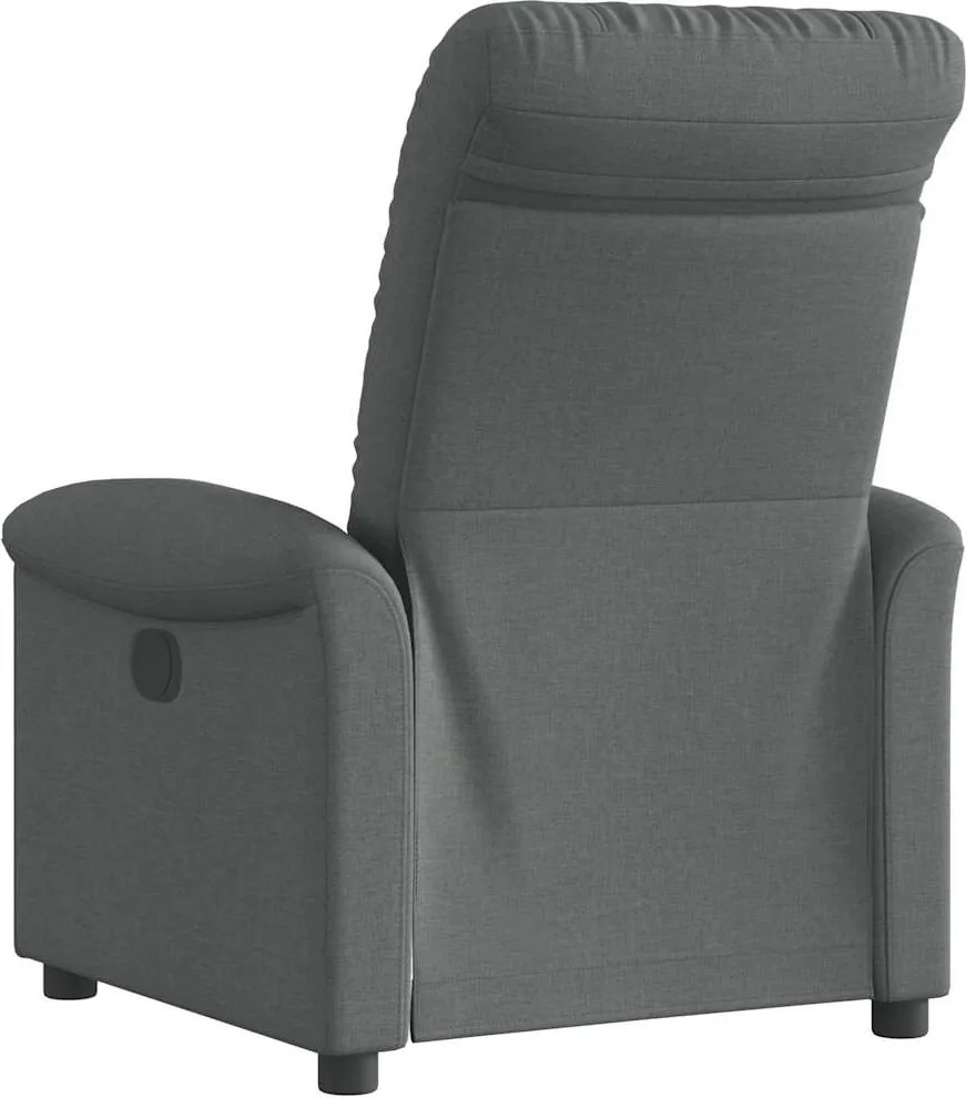 Elektrické polohovací křeslo tmavě šedé textil 3303235