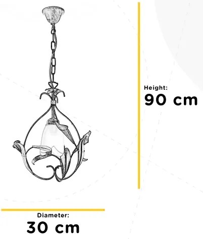 ONLI - Lustr na řetězu LUCREZIA 1xE14/6W/230V bronzová