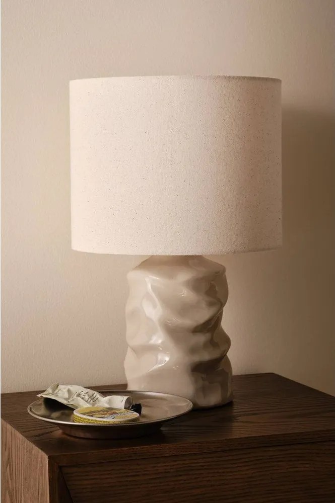 Šedá keramická stolní lampa (výška 40 cm) Milera – Jotex