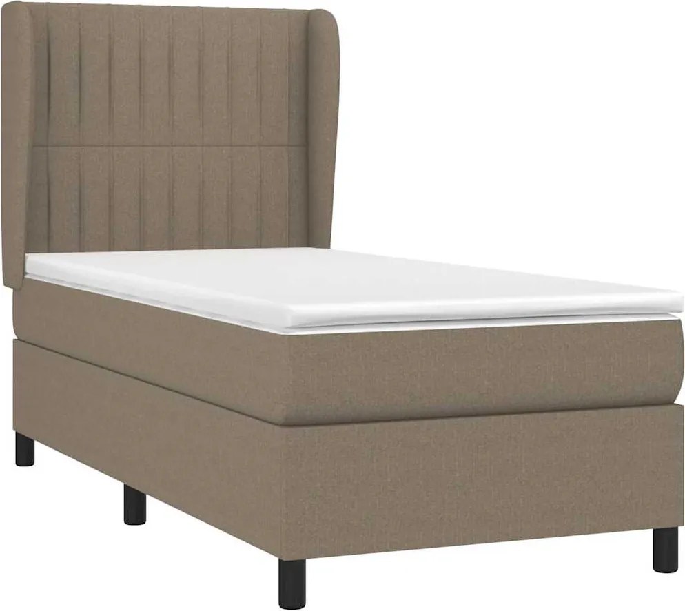 Box spring postel s matrací taupe 80x200 cm textil 3128081