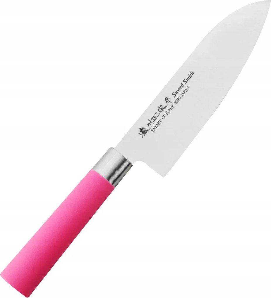 Satake Macaron Pink Nůž Santoku 17 cm