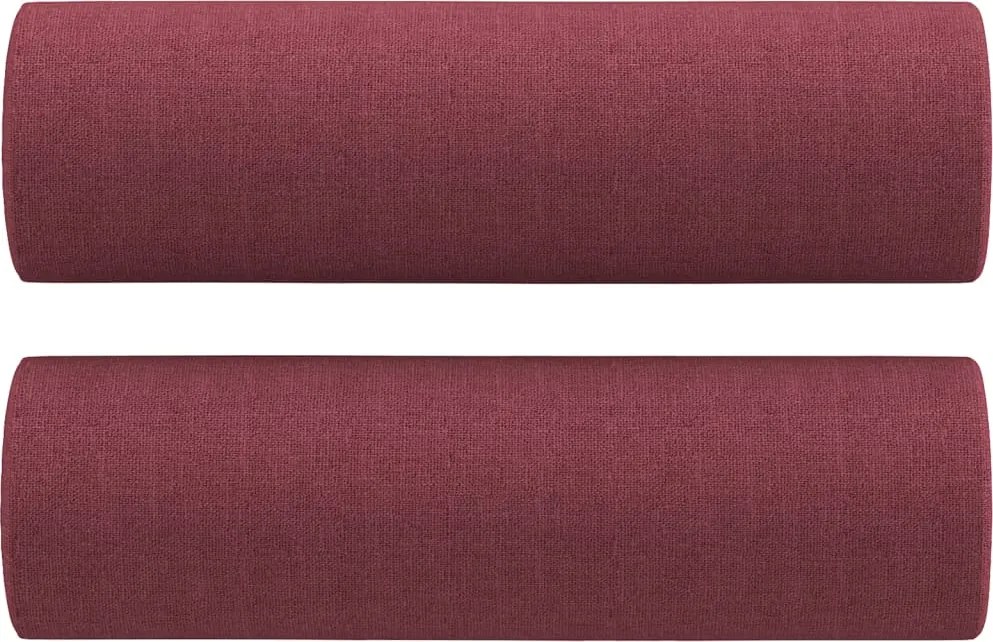 2dílná sedací souprava s polštáři vínová textil 3201328