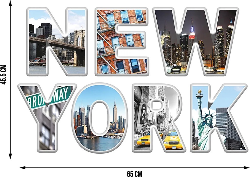 Samolepka na zeď New York | 42.5 x 65 cm | DSM3431