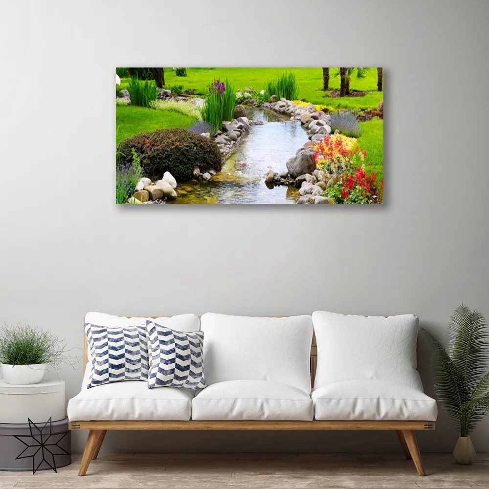 Obraz na plátně Zahrada Jezero Příroda 100x50 cm