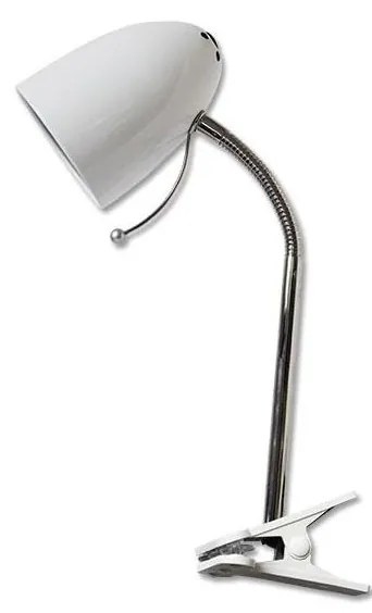 Aigostar -  Stolní lampa s klipem 1xE27/11W/230V bílá/chrom Biano.cz