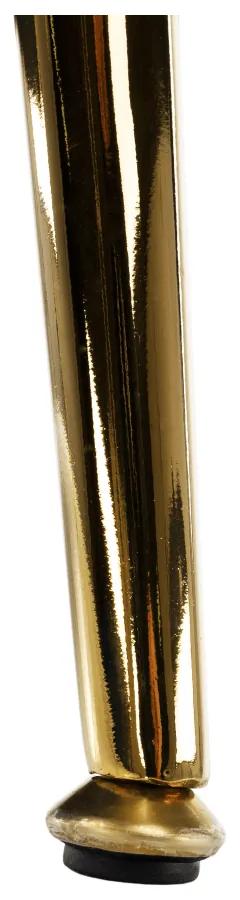 Kondela Lavice ve stylu Art-deco, hořčicová Velvet látka / gold chrom-zlatý, NOBLIN