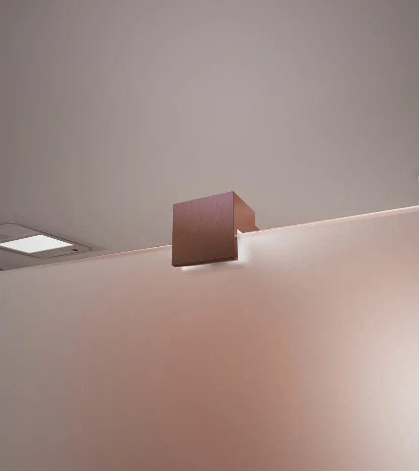 Erga Paris, sprchová zástěna Walk-In 120x200 cm, 8mm sklo námraza, měděný matný profil, ERG-V02-PARIS-120x200-FR-CO