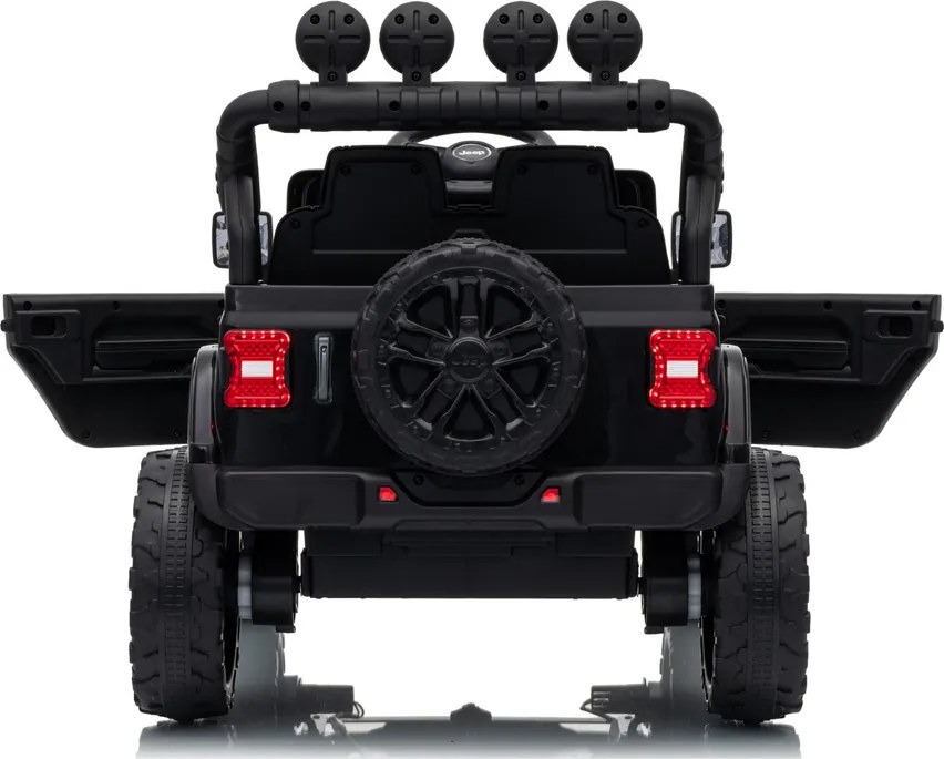 LEAN CARS Akumulátorové vozidlo Jeep Rubicon DK-JWR558 24 V, černé