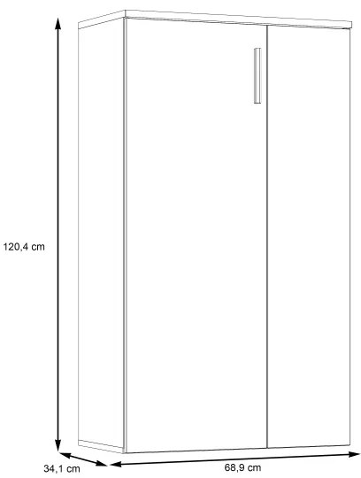 Botník ETON dub sonoma/bílá