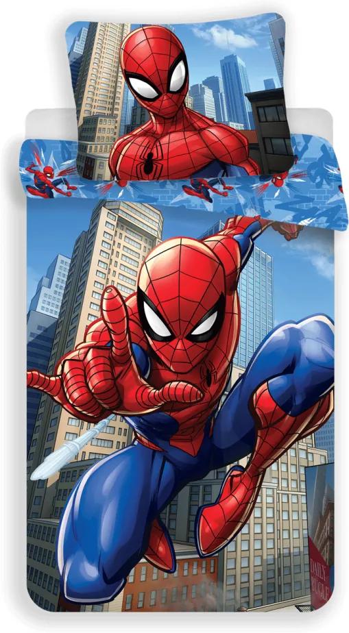 Jerry Fabrics DĚTSKÉ BAVLNĚNÉ POVLEČENÍ - Spider-Man "blue 02" 140x200/70x90cm