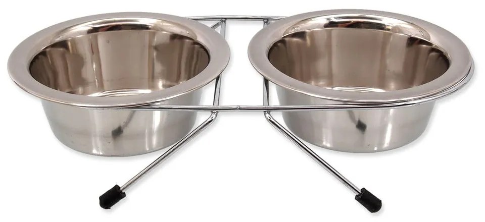 Set misek s podstavcem pro psa z nerezové oceli ø 13 cm Dog Fantasy – Plaček Pet Products