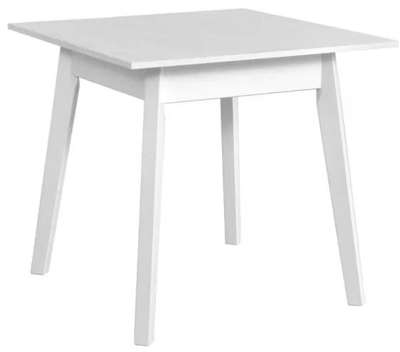Jídelní stůl OSLO 1 deska stolu bílá, podstava stolu bílá, nohy stolu sonoma