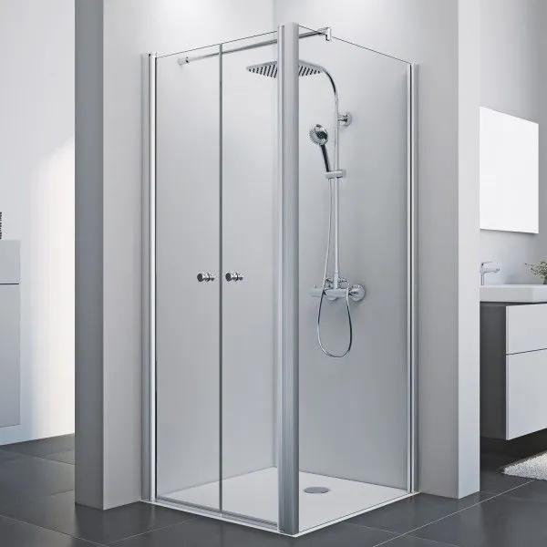 Čtvercový sprchový kout ROSS Komfort kombi 90 x 90 cm Výplň: čiré