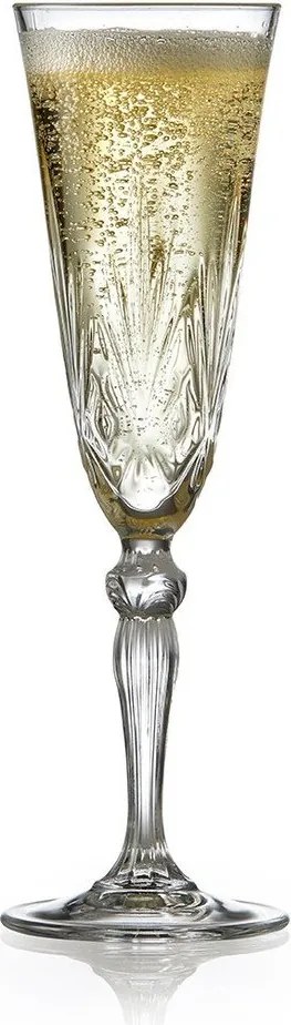 Křišťálové skleničky v sadě 4 ks na sekt 160 ml Melodia – Lyngby Glas