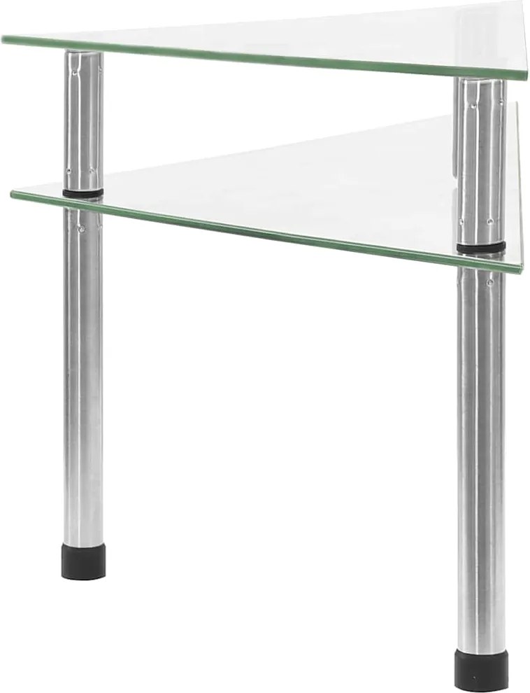 Kuchyňská police průhledná 49,5 x 35 x 19 cm tvrzené sklo 249525