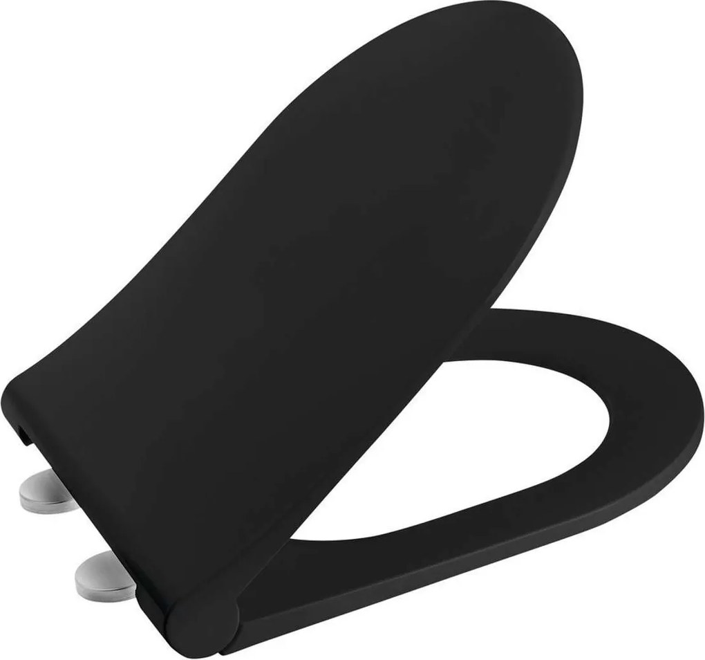 Sapho - WC sedátko Avva Slim, Soft Close, matná černá 100787-110