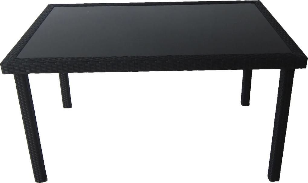 Umělý ratan Stůl Horizon černý 180 - SLEVA