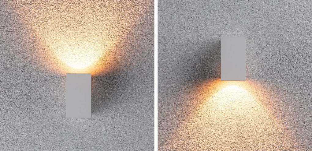 P 94711 LED venkovní nástěnné svítidlo Flame neláká hmyz IP44 hranaté 58x103mm 2200K 4W 230V 75° bílá kov - PAULMANN