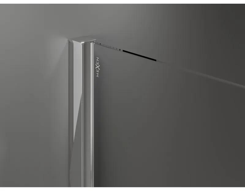 Mexen Velar rozsouvací sprchové dveře Walk-in 70 cm, Průhledné, Chromovaná - 871-070-000-02-01